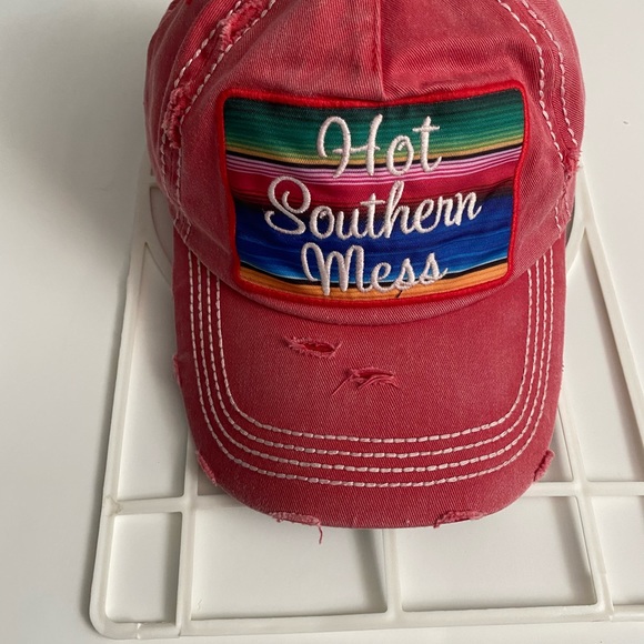KBETHOS | Accessories | Preowned Ladies Hot Southern Mess Hat Red ...